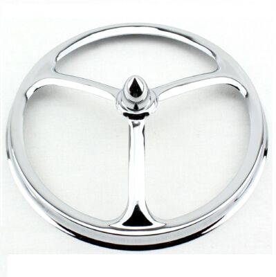 7" Chrome Trim Cover Tri Bar Bullet Spike Headlight Headlamp Bulb ...