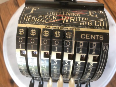 Cash Register, Adding Machines - Antique Check Writer