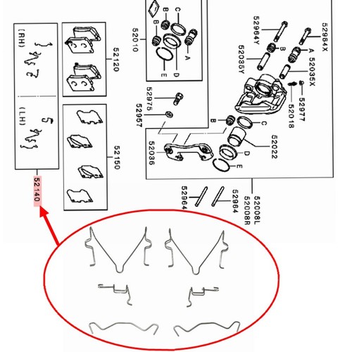 Comprehensive Repair Kit for Rear Brake Clip Clamps For Mitsubishi ...