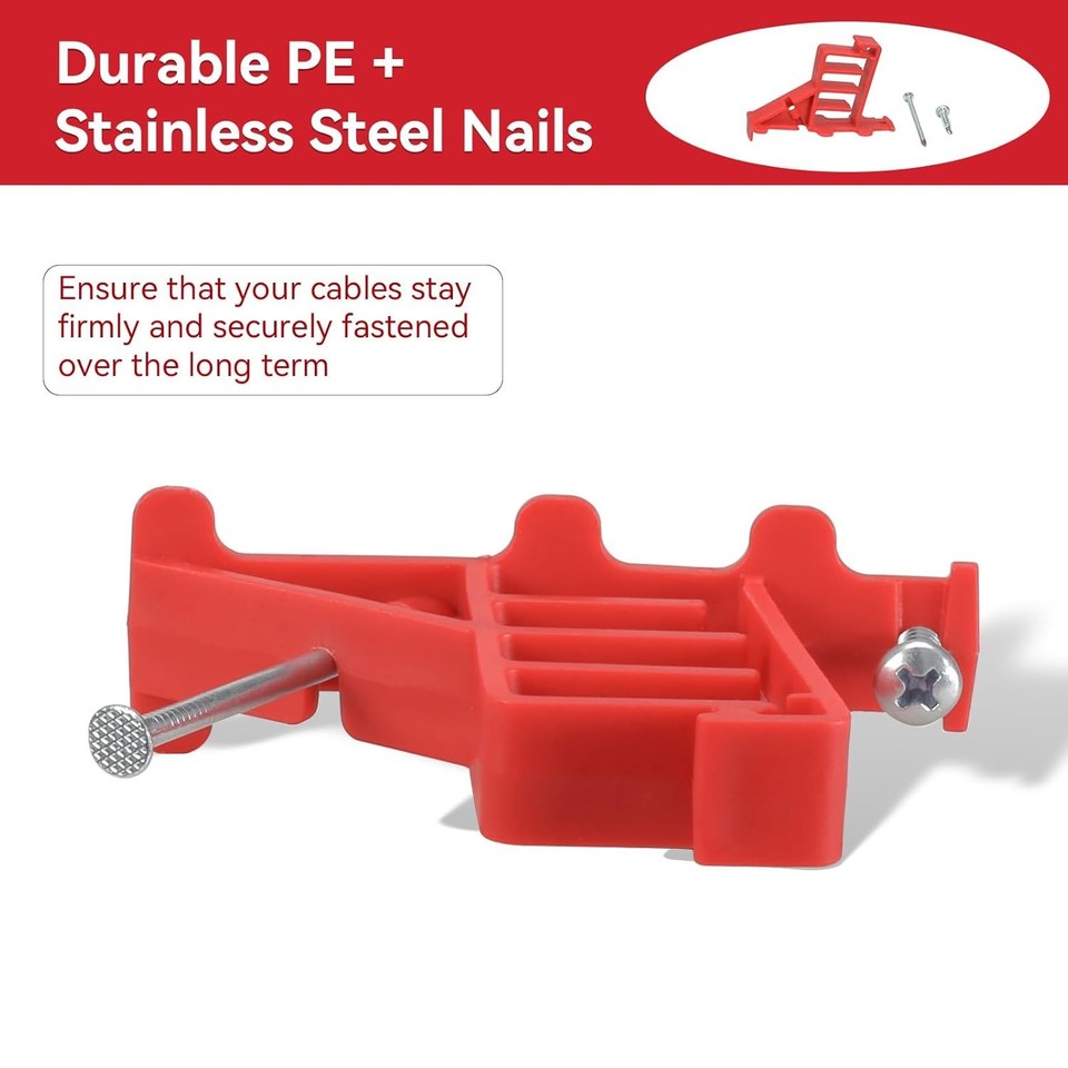 Multi Cable Staples for Romex Clips, Plastic Electrical Wire 22 mm x 39 ...