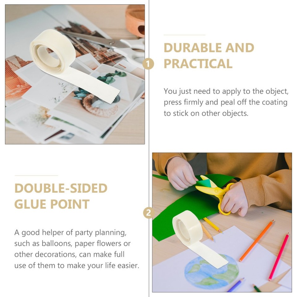15 Rolls Adhesive Dots Non Trace Removable Glue Points Double Sided ...