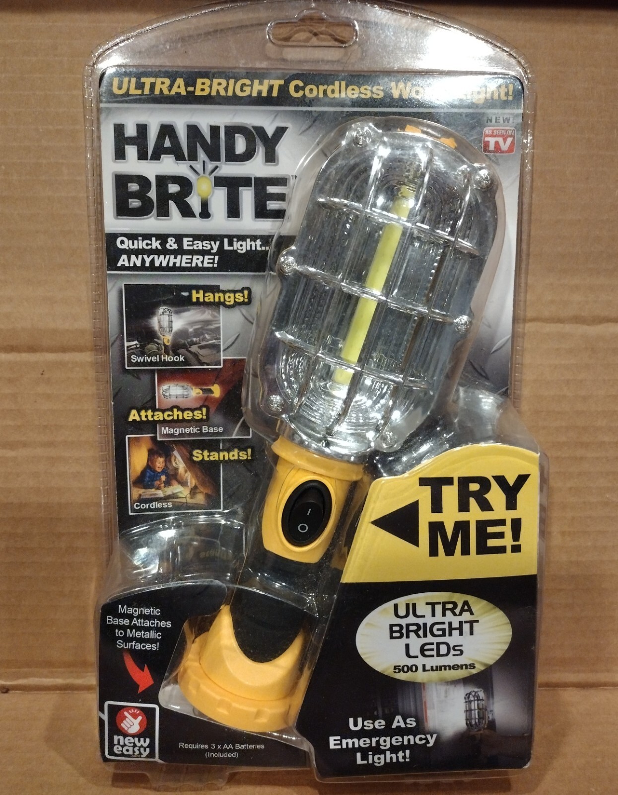 HANDY BRIGHT Ultra-Bright LED Cordless Work Light Quick & Easy Light ...