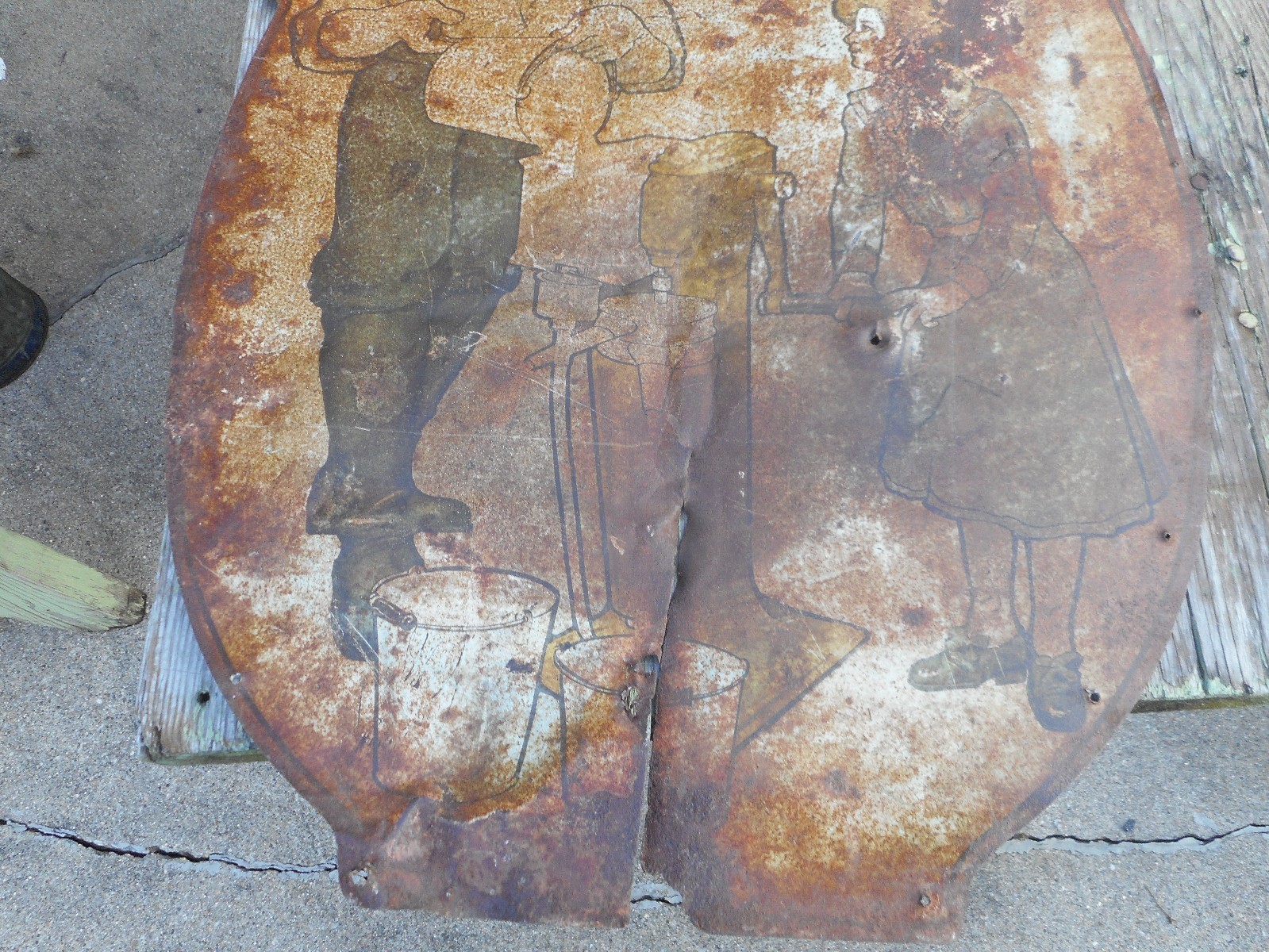 Vintage RARE SHARPLES CREAM SEPARATOR FARM DAIRY Advertising Metal SIGN ...