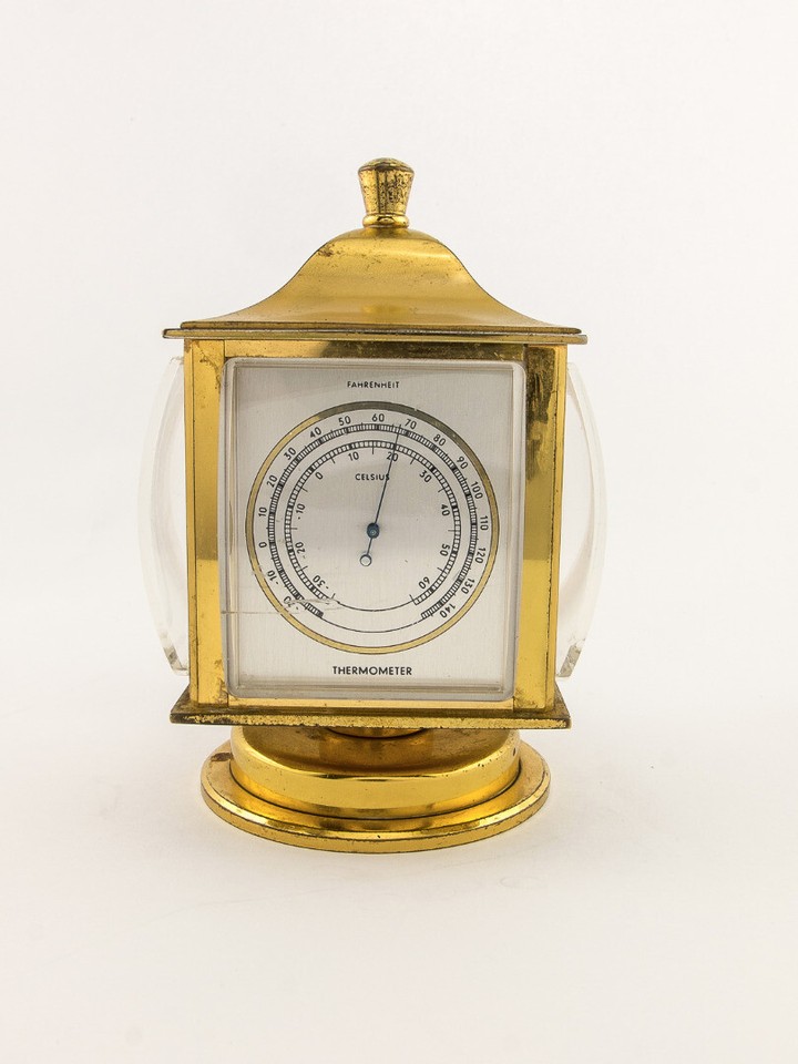 ANGELUS weatherstation table desk clock with 8-day movement 50's | eBay