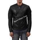 ROYAL ENFIELD "SPIRIT LEATHER JACKET BROWN & BLACK All Season" | eBay
