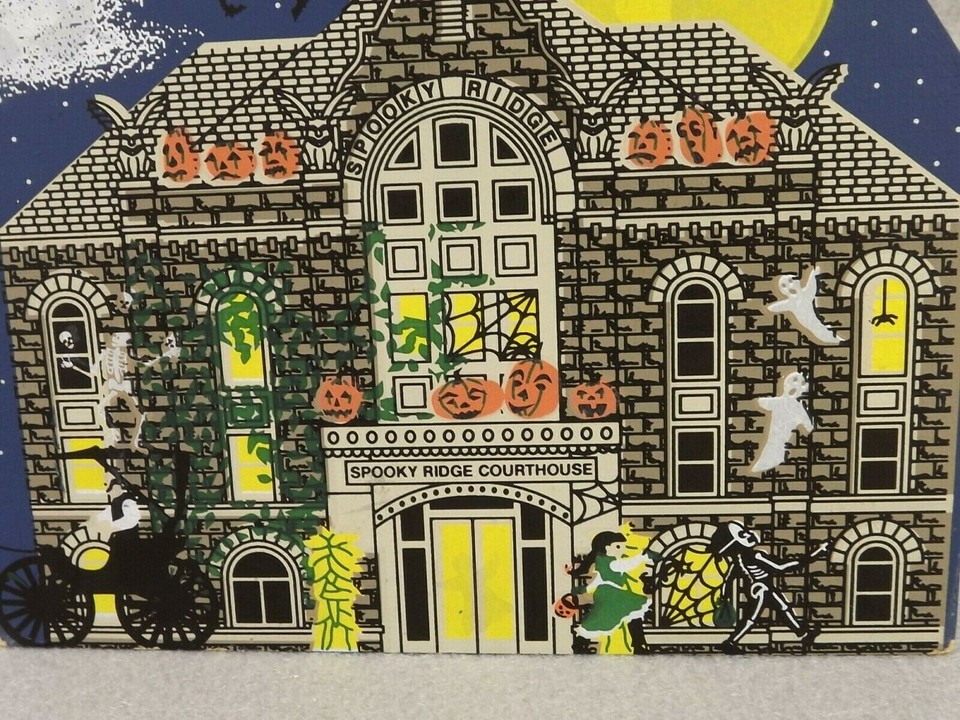 Cat's Meow Halloween H6 Spooky Ridge Courthouse 1999 Release Limited ...