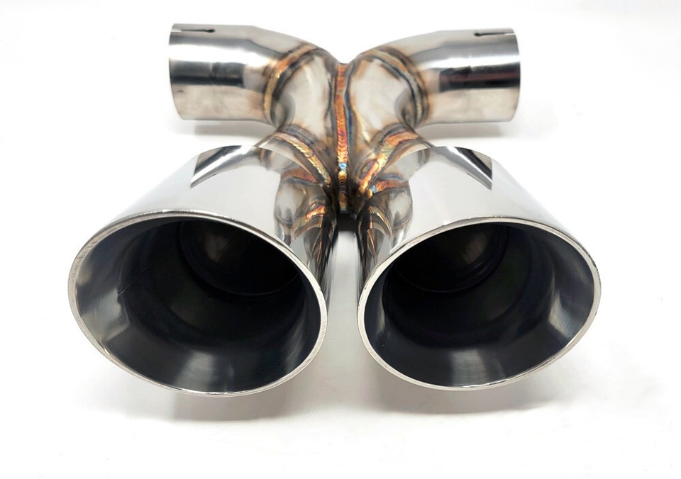 For Porsche Cayman Boxster 987 987.1 987.2 3.5" Polished Exhaust Tips ...
