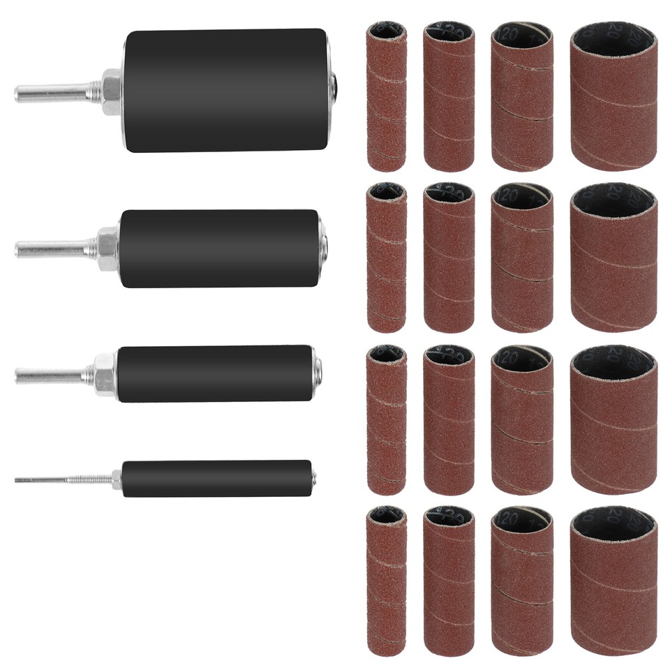 20Pcs Sanding Drum Kit Sturdy Electric Drill Sanding Rod with Handheld ...