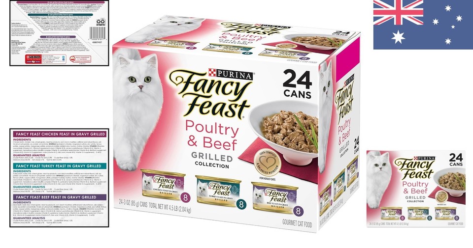 Balanced Nutrition Adult Wet Cat Food - 24 Pack Classic Grilled Chunk ...