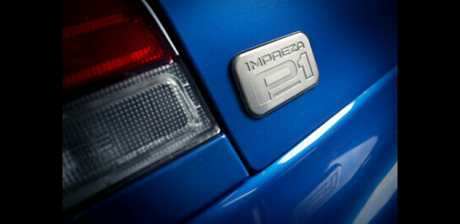 Subaru P1 Prodrive STI replica Titanium Trunk/ Boot Badge 93-01 Impreza ...