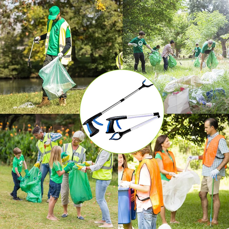 Industrial Grabber Tool Heavy Duty Pick Up Stick Hand Grip Reach Trash ...