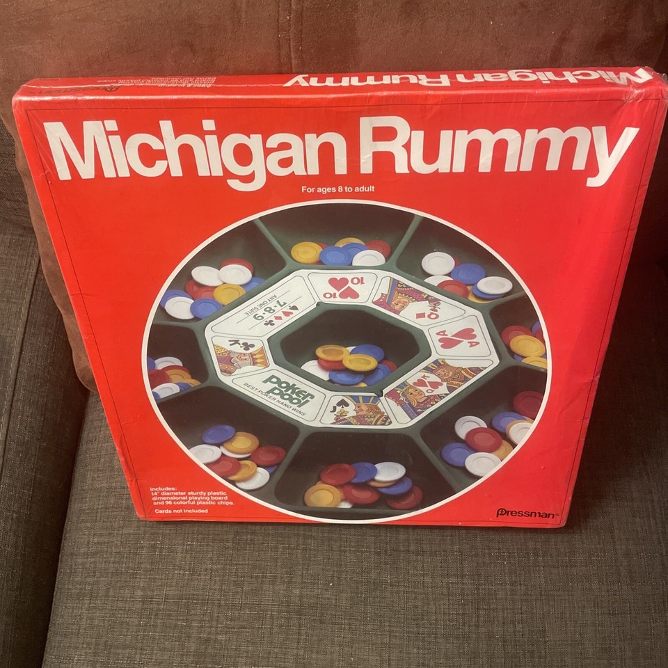 Vintage 1980 Michigan Rummy Board Game #5551 By Pressman. Brand New ...
