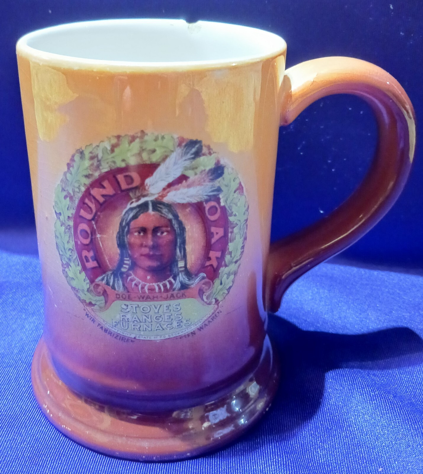 Round Oak Doe-Wah-Jack Ceramic Mug- Estate of P.D. Beckwith 1907 | eBay