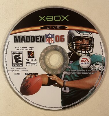 Madden NFL 06 2005 Microsoft Xbox Game EA Sports Game Disk Only | eBay