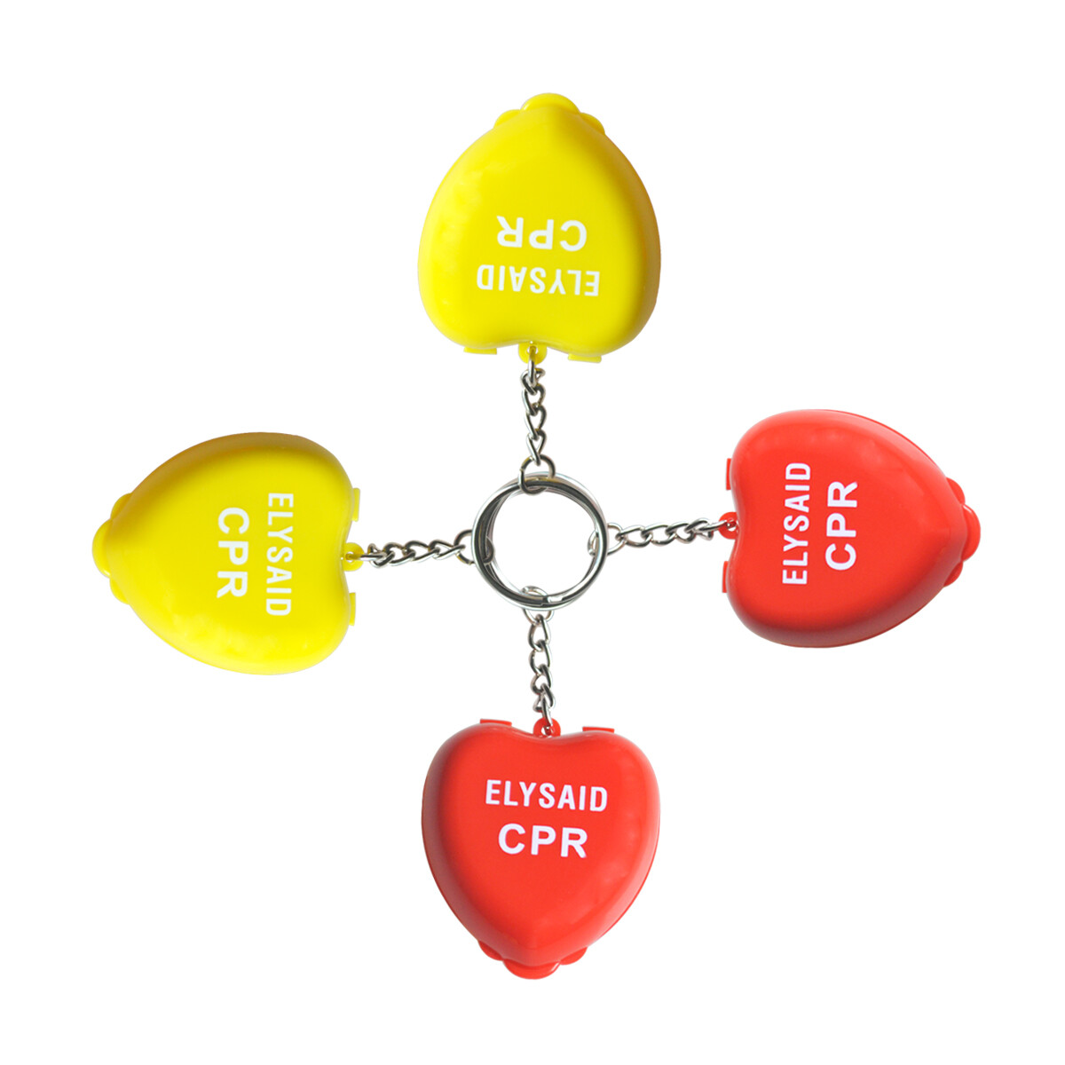 16PCS CPR Masks KeyChain Rescue Shields In Mini Heart Box Red Cpr ...