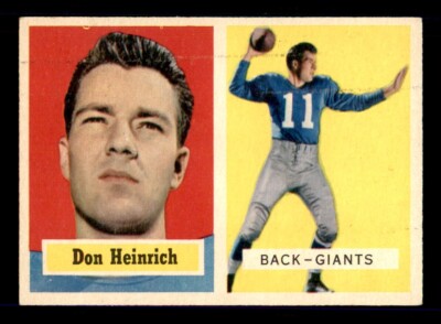 1957 Topps Football #47 Don Heinrich EX/MT | eBay