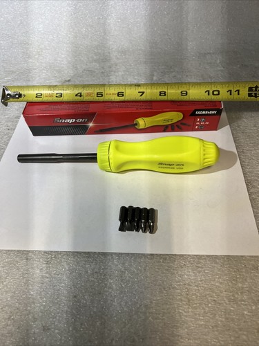 Snap-on Tools USA HIGH VIZ Hard Handle Ratcheting Screwdriver w/Bits ...