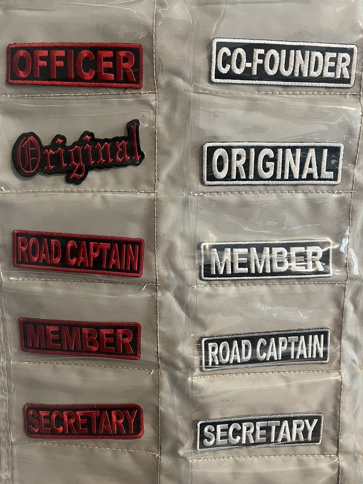 YOU PICK STYLE High Quality Motorcycle Club Rank Iron On Patches Biker ...