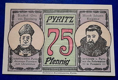 PYRITZ (POLAND PYRZYCE) NOTGELD 75 PFENNIG 1921 EMERGENCY MONEY GERMANY ...