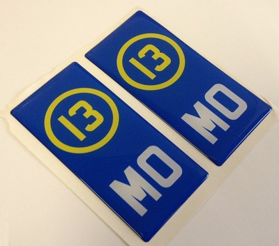 2x Italian Region Modena Gel 3D Sign Plate Side Badge Badges for METAL ...