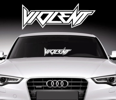 Windshield Banner Vinyl Decal Sticker VIOLENT CLIQUE Window Glass ...