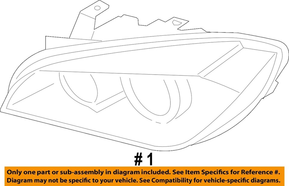 BMW OEM 13-15 X1-Headlight Head Light Headlamp 63117290237 | eBay