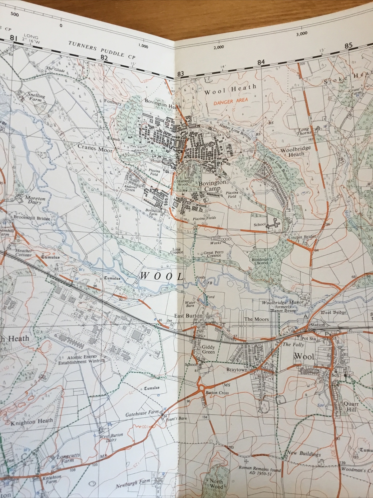 1970 Ordnance Survey 2.5 Inch Map SY 88/98 Wareham (incl Wool , East ...