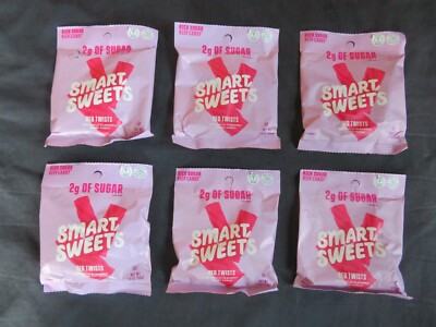 (6) Count Lot Of Smart Sweets Red Twists Berry Punch Flavor 1.8 Oz Each ...