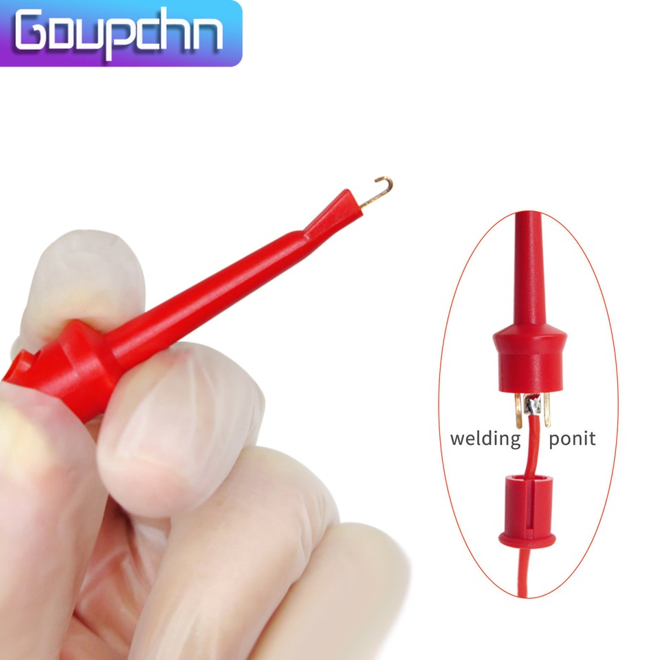 10PCS Test Hook to Breadboard Silicone Jumper Wire Mini Grabber ...