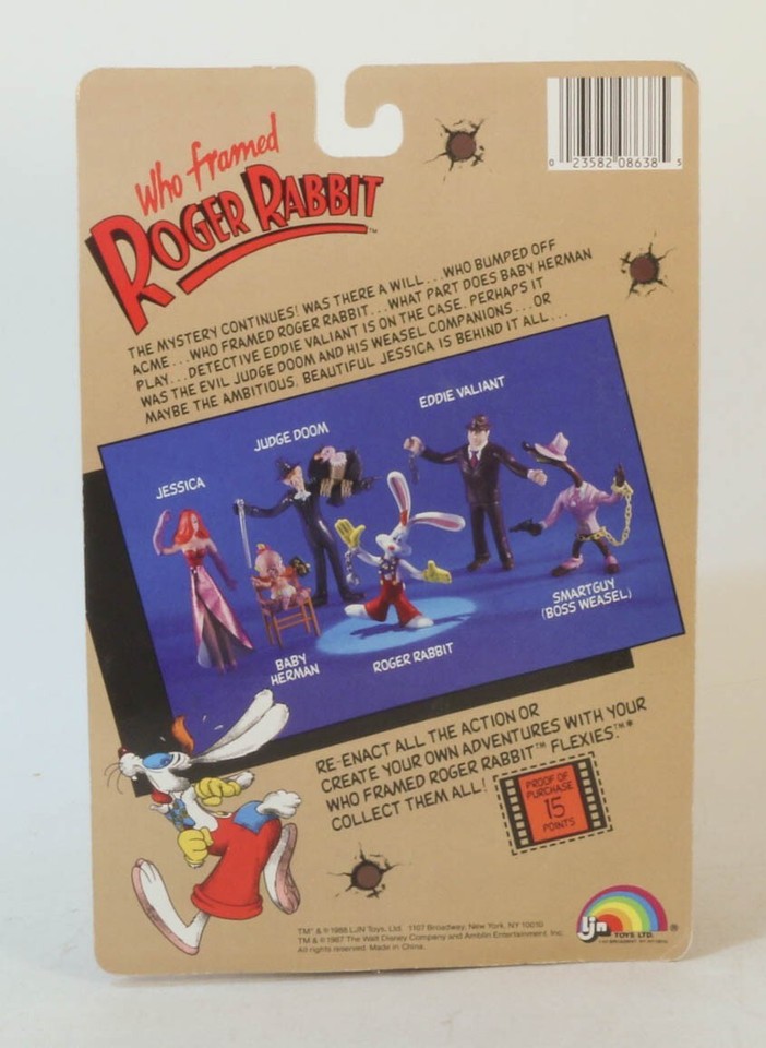 Who Framed Roger Rabbit Flexies Eddie Valiant LJN 1988 | eBay