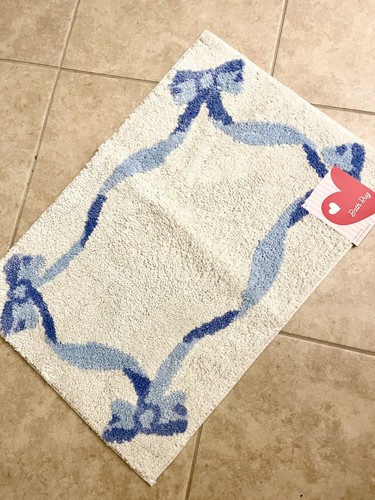 Baby BLUE Bow Bows COQUETTE Bath Rug NWT | eBay