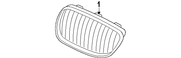 BMW 51137254968 GENUINE OEM GRILLE RIGHT, CHROME FRAME | eBay