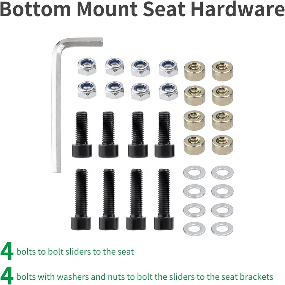 2 Pack Universal Seat Slider Seat Mounting Track Assembly Kit For NRG ...