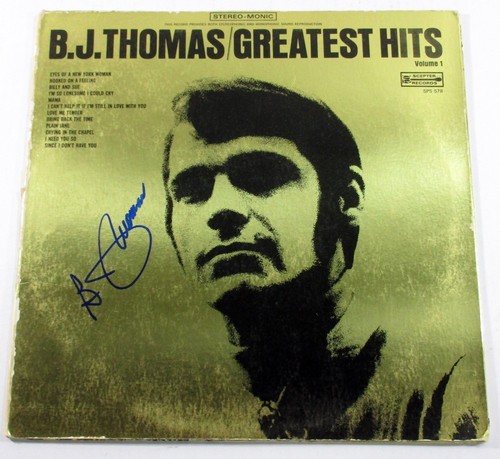 B.J. Thomas Signed LP Record Album Greatest Hits Volume 1 w/ AUTO 1 | eBay