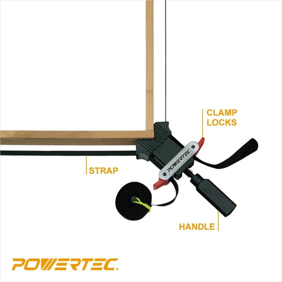 POWERTEC Quick Release Band Clamp | Woodworking Frame Clamping Strap ...
