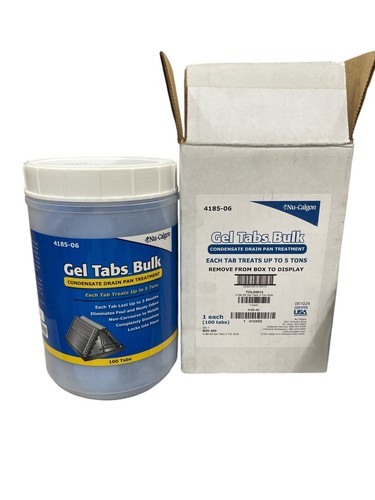 100 Gel Tabs Nu-Calgon 4185-06 Condensate Pan Treatment Tablets Treat ...