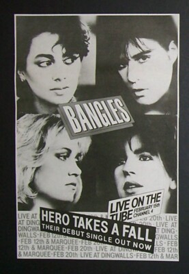 Bangles Hero Takes A Fall 1985 Small Poster Type Ad, Advert | eBay