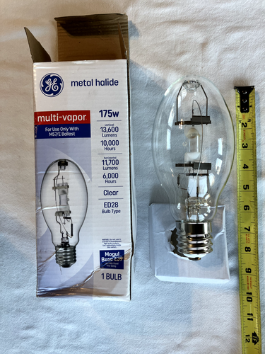 GE MVR175/U/LTP Mogul base E39 Metal Halide 175w ED28 Bulb, Clear | eBay