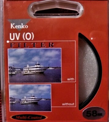 58mm Kenko UV Guard. "DOUBLE COATED" Optical Glass Filter. NEW ! | eBay