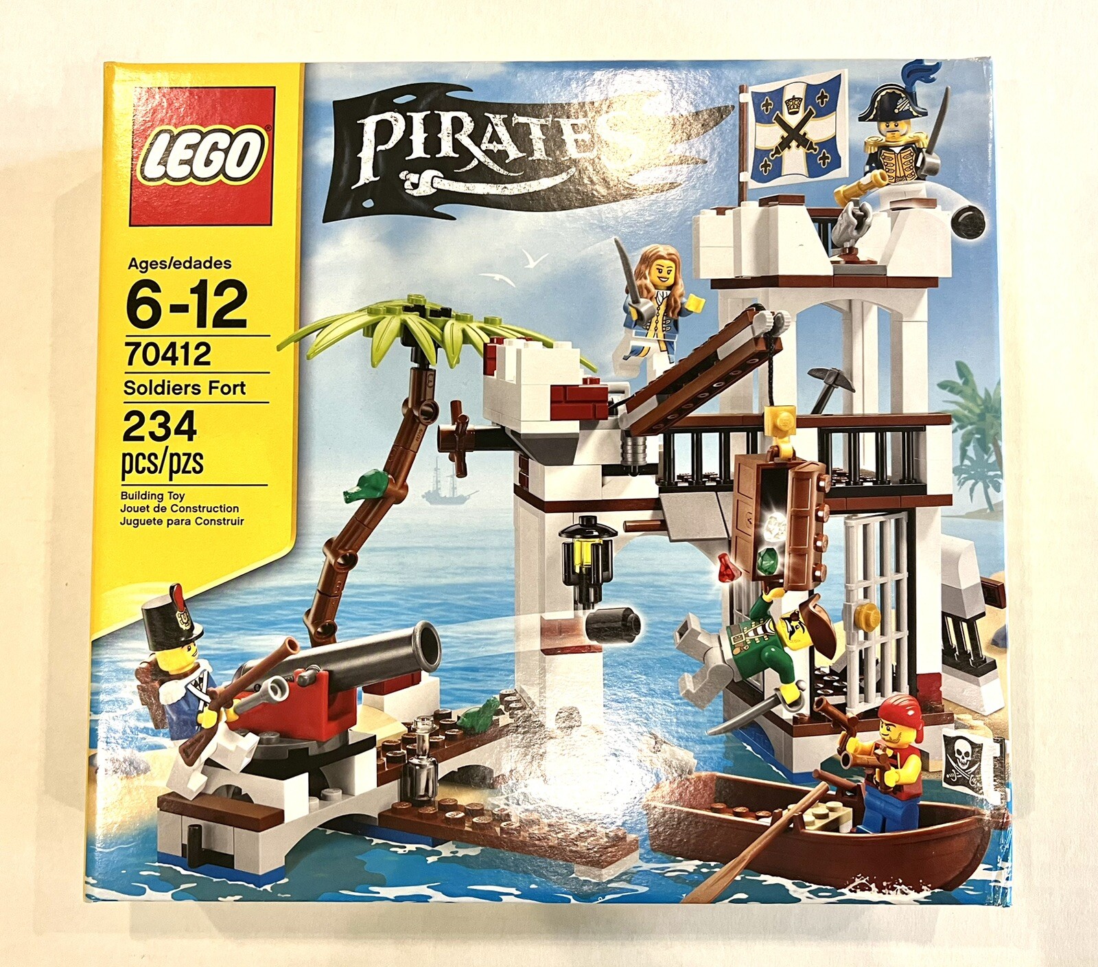 LEGO Pirates: Soldiers Fort (70412) Captain Governor Gunner Boat New ...