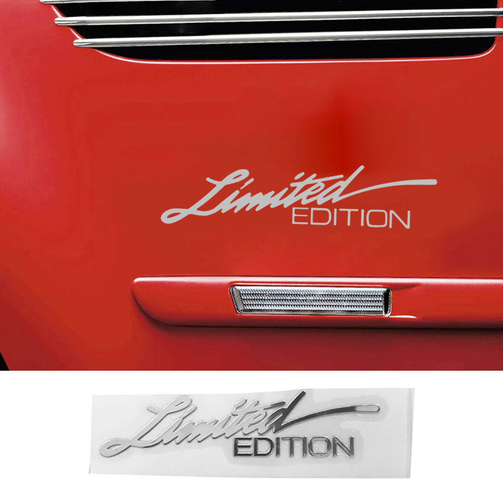 2x Silver Limited Edition Logo Car Emblem Badge Metal Sticker Decal ...