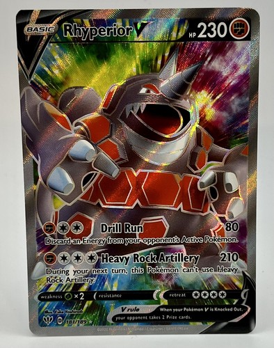 Rhyperior V 181/189 -- Pokemon TCG Darkness Ablaze -- NM - Mint Holo ...
