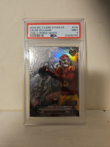 2024 Wild Card 7 Card Studs FS #CW Caleb Williams Rookie RC PSA 9 Mint ...