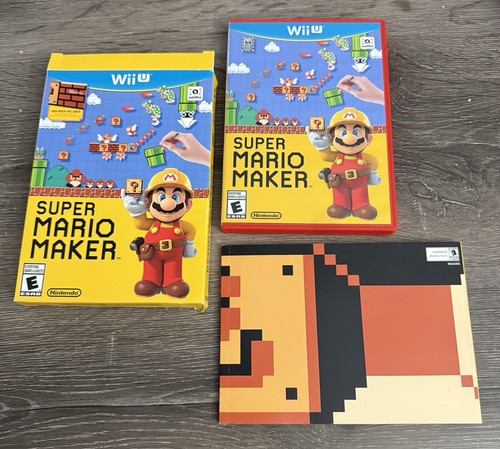 Super Mario Maker + Idea Book + Slip Cover (Nintendo Wii U) Complete in ...