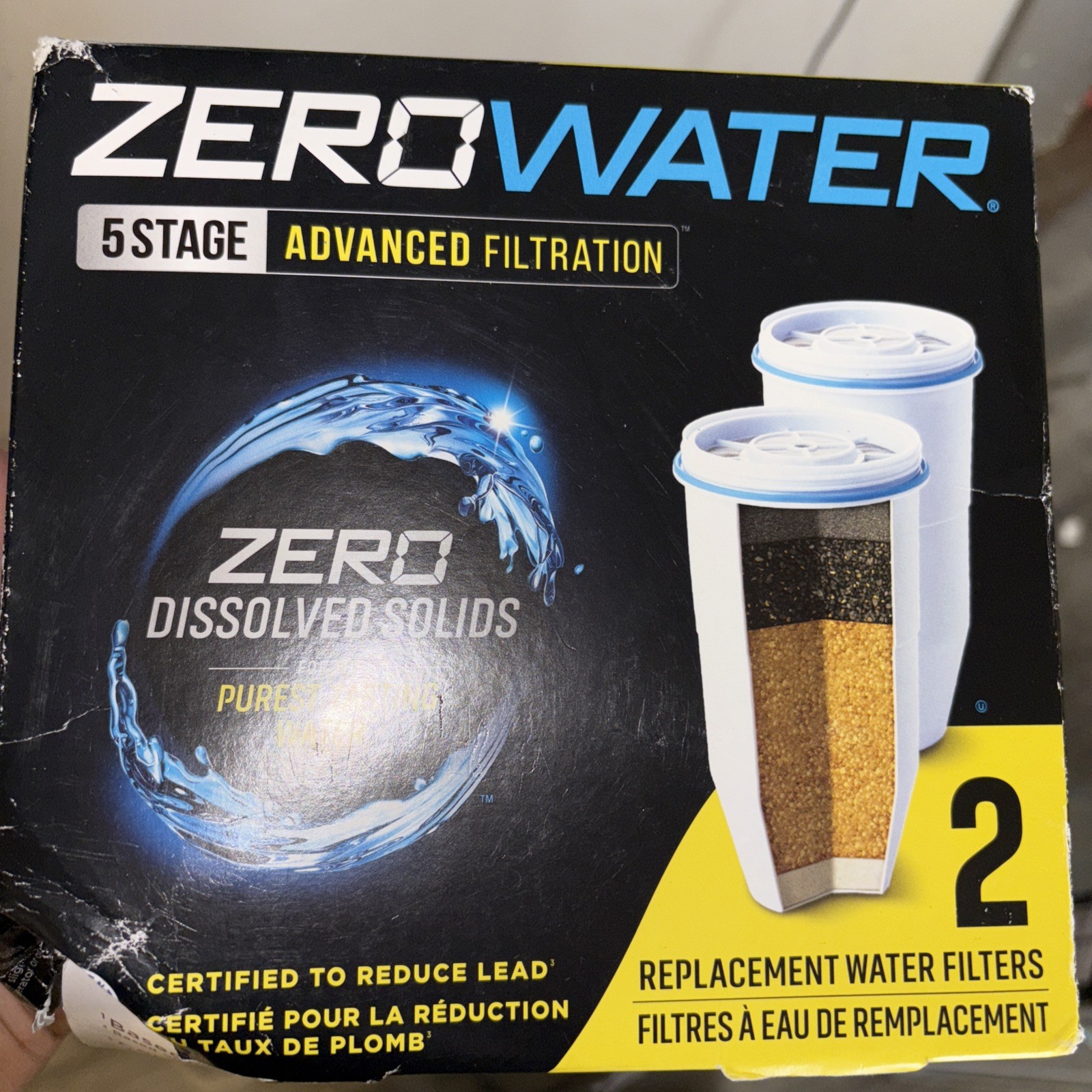 NIB Zero Water 5 Stage Advanced Filtration 2 Pack Replacement Water ...