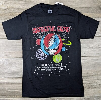 NEW Adult Small Grateful Dead Retro Red Rocks July 8, 1978 Tee 100% ...