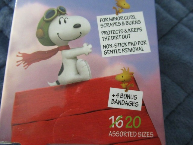 Peanuts Snoopy First Aid Adhesive Bandages 20ct X 2 for sale online | eBay