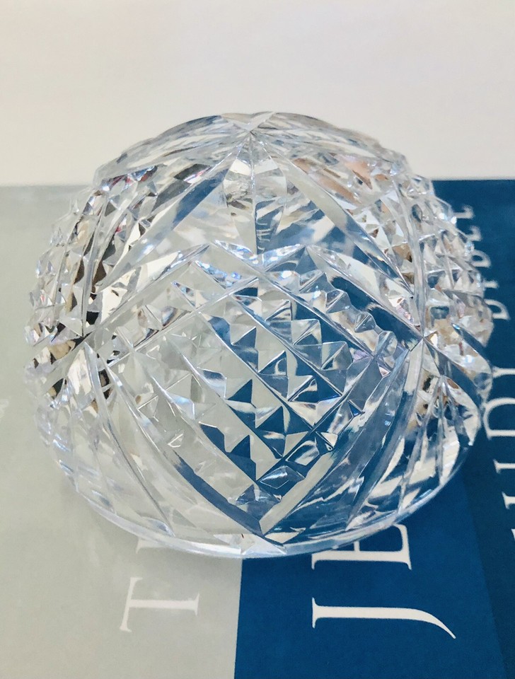 Waterford Cut Crystal Glass Hollow Dome Paperweight Signed 2.5 x 3.5 ...