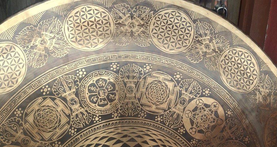 100 CM GONG-HANDMADE GONG-TIBETAN GONG-SOUND THERAPY GONG-LARGE GONG ...