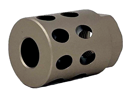 360 Ported 1/2x28 9mm Muzzle Brake Compensator Dark Tan/Bronze Anodized ...